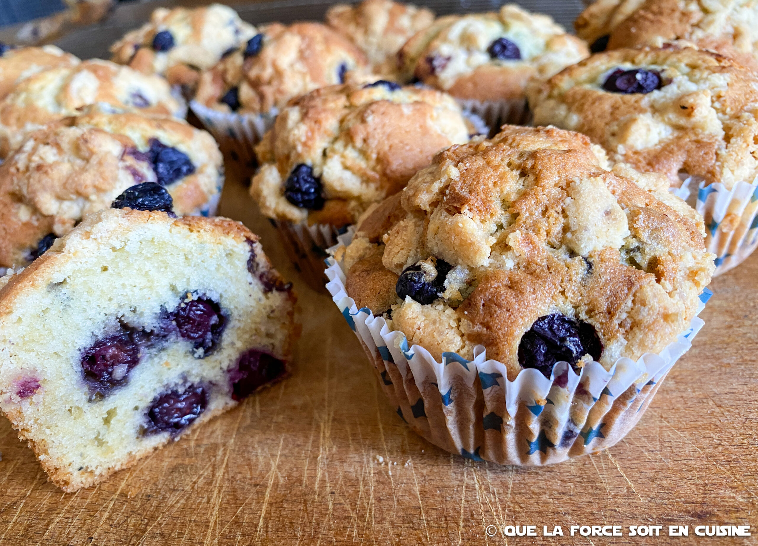 Muffins aux myrtilles - Que la Force soit en Cuisine